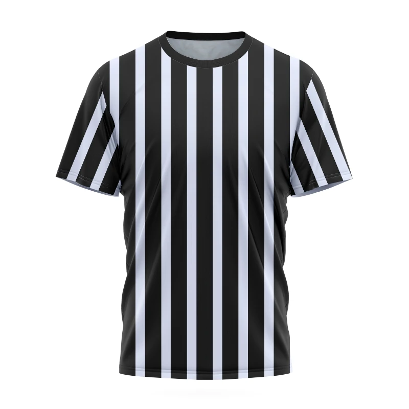 Professional Custom Men's Football Referee T-shirt Shirt O-neck Jersey ...