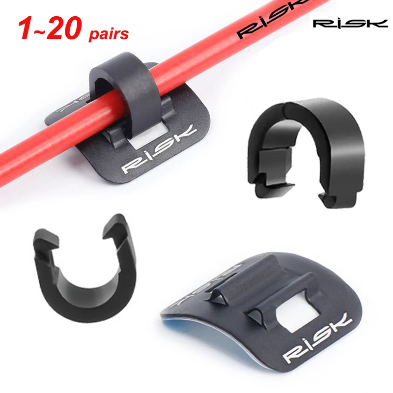 1~20Pairs Bike Cable Stick-on Guide Buckle Bicycle Shift Brake Housing ...