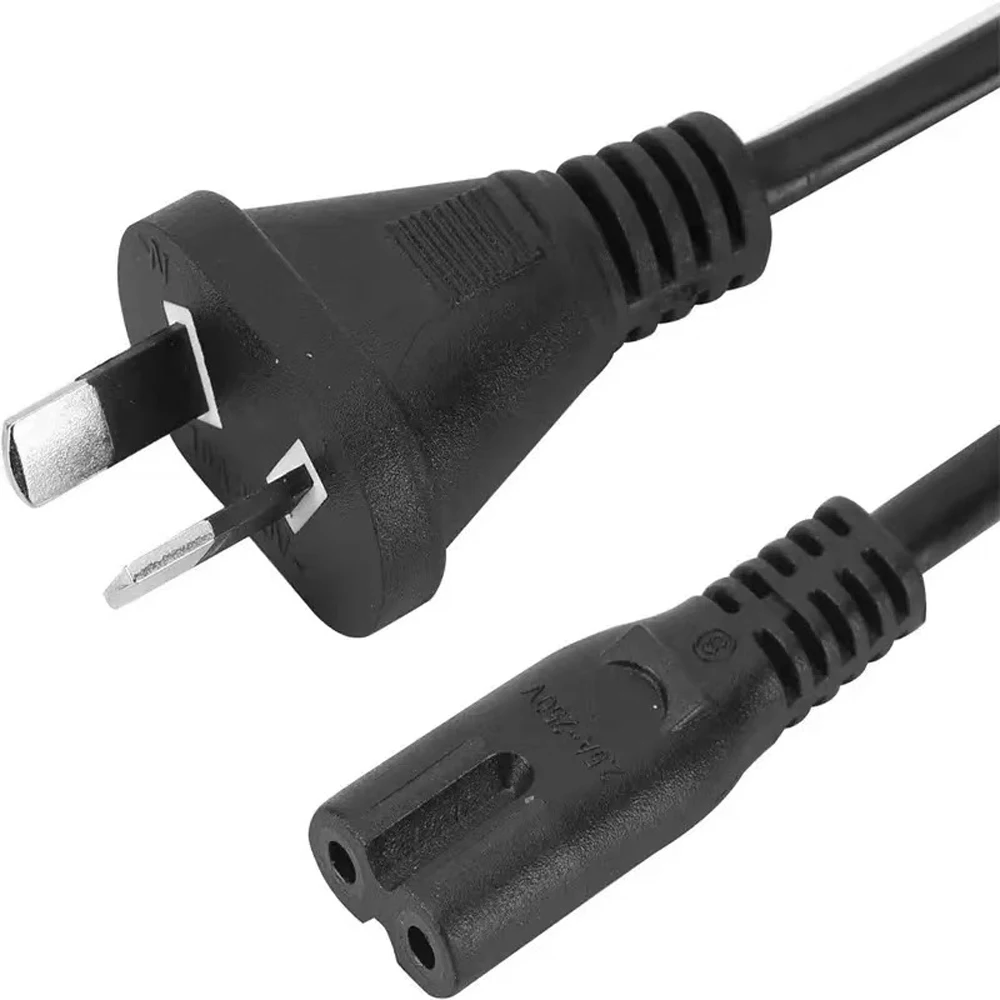 AU US UK EU plug 1.5M 2-Prong Pin AC EU Power Supply Cable High Quality ...