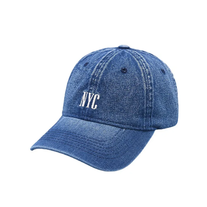 Embroidered-Washed-Cotton-Dad-cap-Hat-Retro-embroidered-Jean-Baseball ...