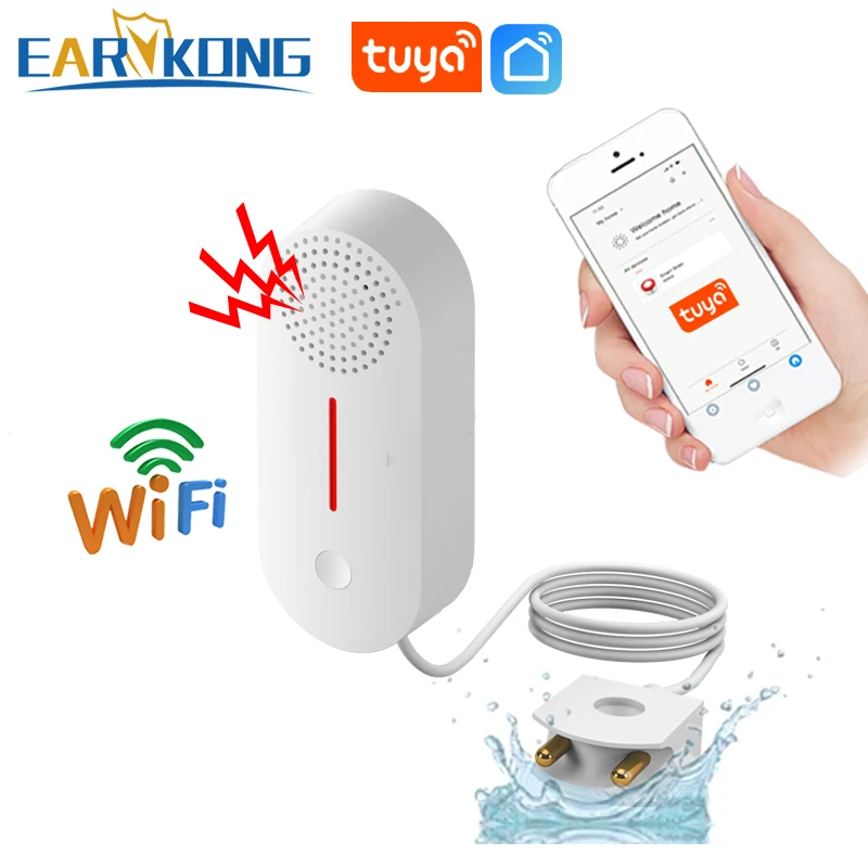 Independent Water Leakage Detectort Tuya Water Level Sensor Home Kitchen Bathroom Security Alarm