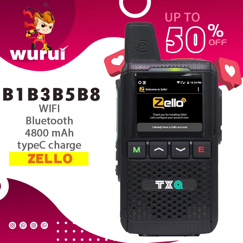 Wurui-zello-MX2-POC-walkie-talkie-mini-4g-Two-way-radio-Mobile-phones ...