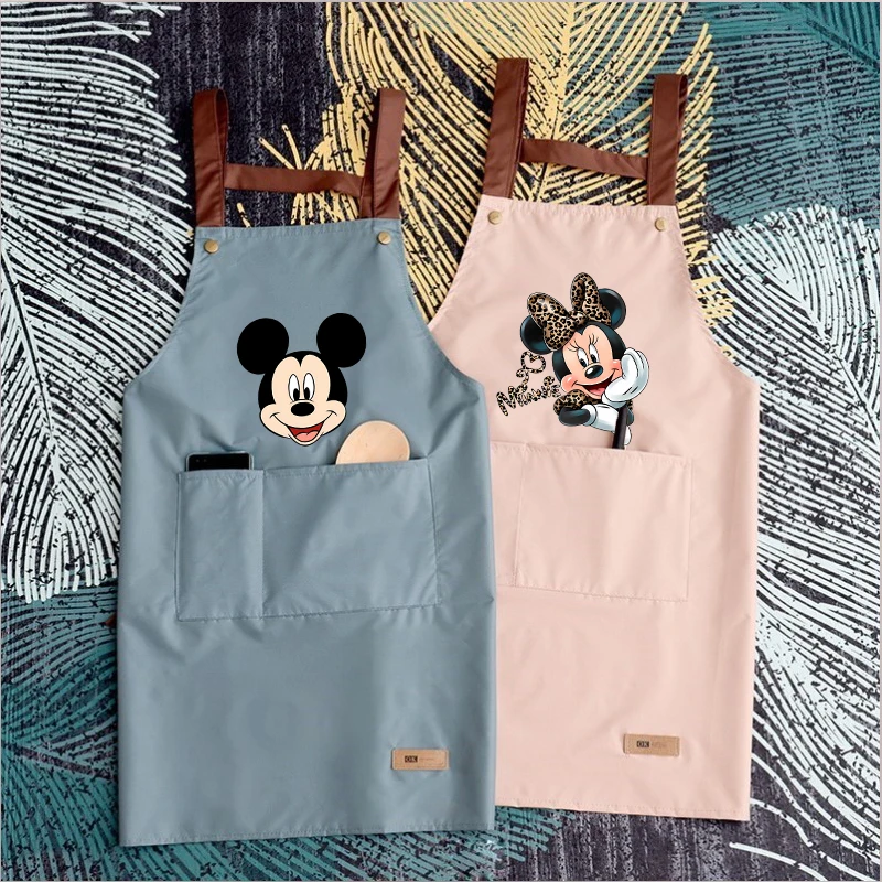 MickeyMinnie-Mouse-Kitchen-Apron-Waterproof-Ladies-Men-Home-Aprons-Cute ...