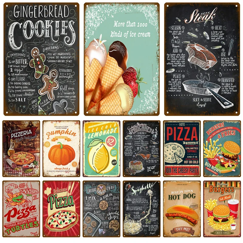 Retro-Diner-Tin-Sign-Poster-Vintage-Wall-Posters-Metal-Sign-Decorative ...