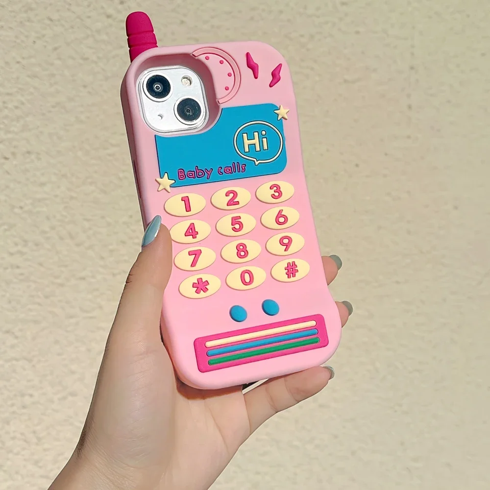 3D-Cartoon-Soft-Silicone-Case-for-IPhone-Shockproof-Back-Cover ...