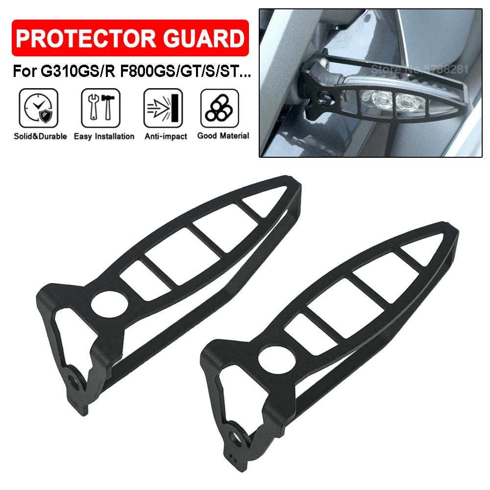 Motorcycle Front Turn Signal Light LED Indicator Protector Guard Cover ...