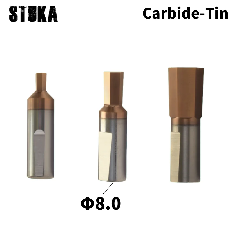 Stuka CT08 Carbide-Tin Rotary Broach Punching Cutter Tool 8mm Shank ...