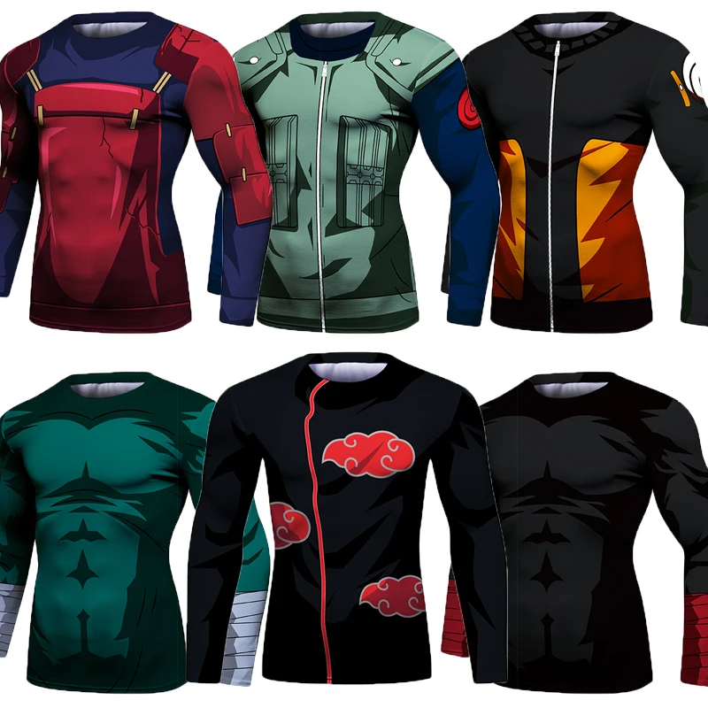 Naruto-Compression-Bodybuilding-T-shirt-Men-Akatsuki-Long-Sleeve-Sport ...