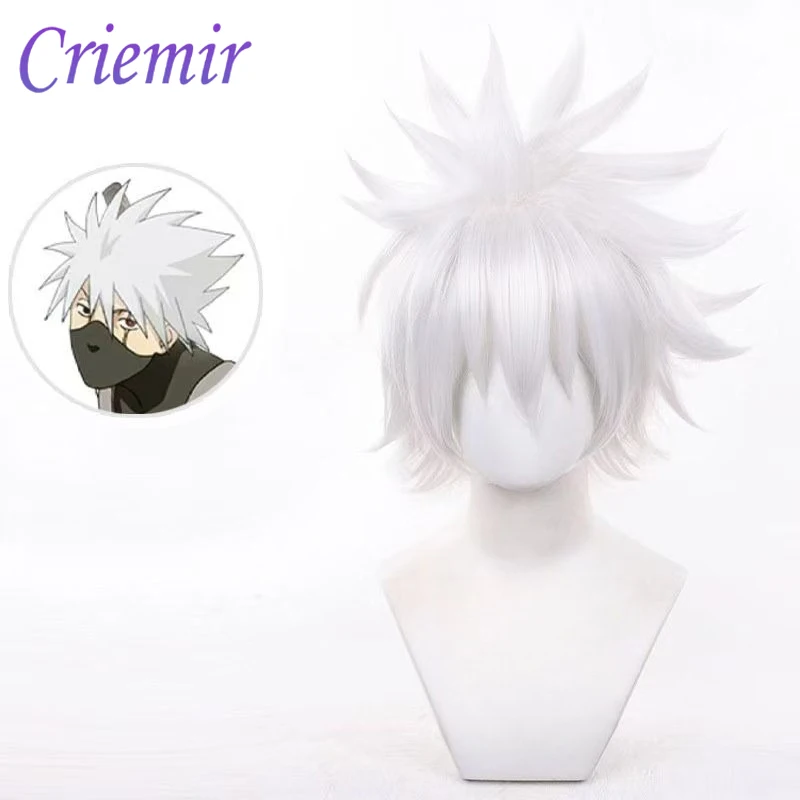 Kakashi Anime Coser Cosplay Wig Synthetic Short Straight Wig Heat ...