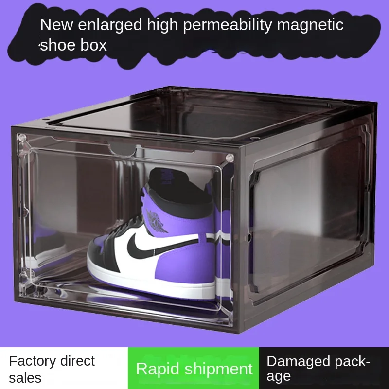 Acrylic-shoe-box-transparent-plastic-display-high-top-shoe-wall ...