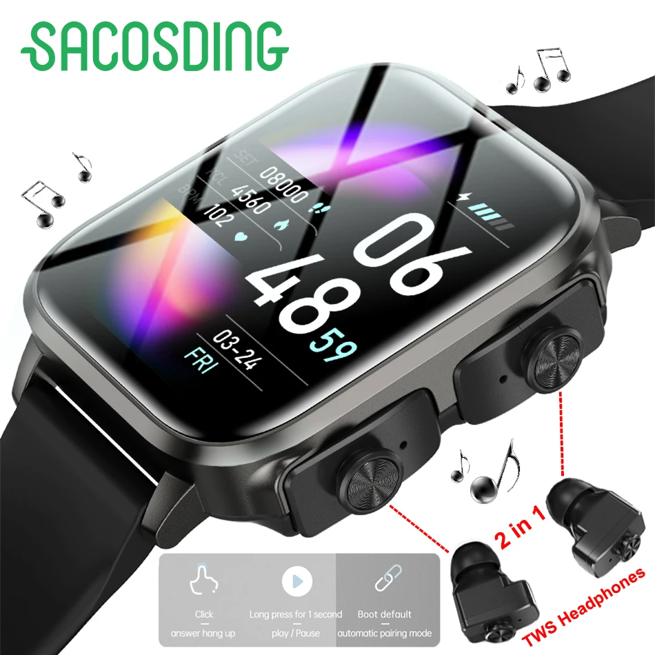 2023-TWS-Smart-Watches-Women-Clock-GPS-Movement-Track-Heart-Rate-Blood ...
