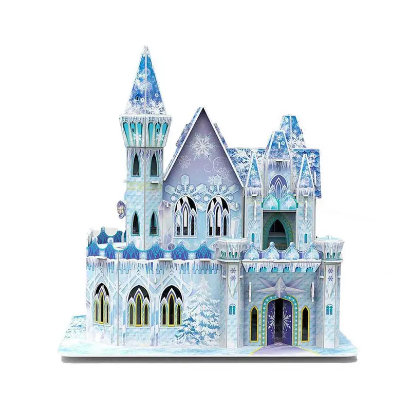 3D-Architecture-Building-Blocks-Blue-Ice-Castle-Model-DIY-Jigsaw-Puzzle ...
