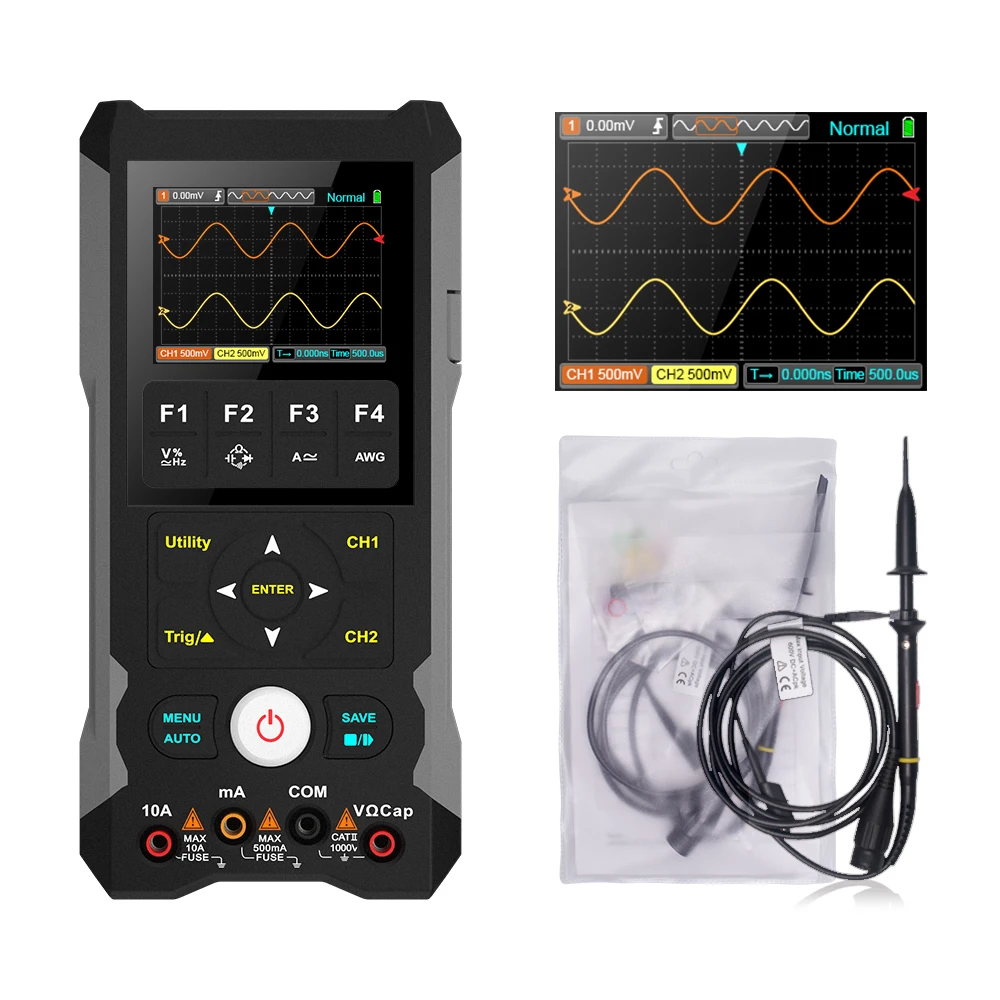 ET202D 3in1 Oscilloscope Multimeter Signal Source Dual Channel 250MSa/s ...
