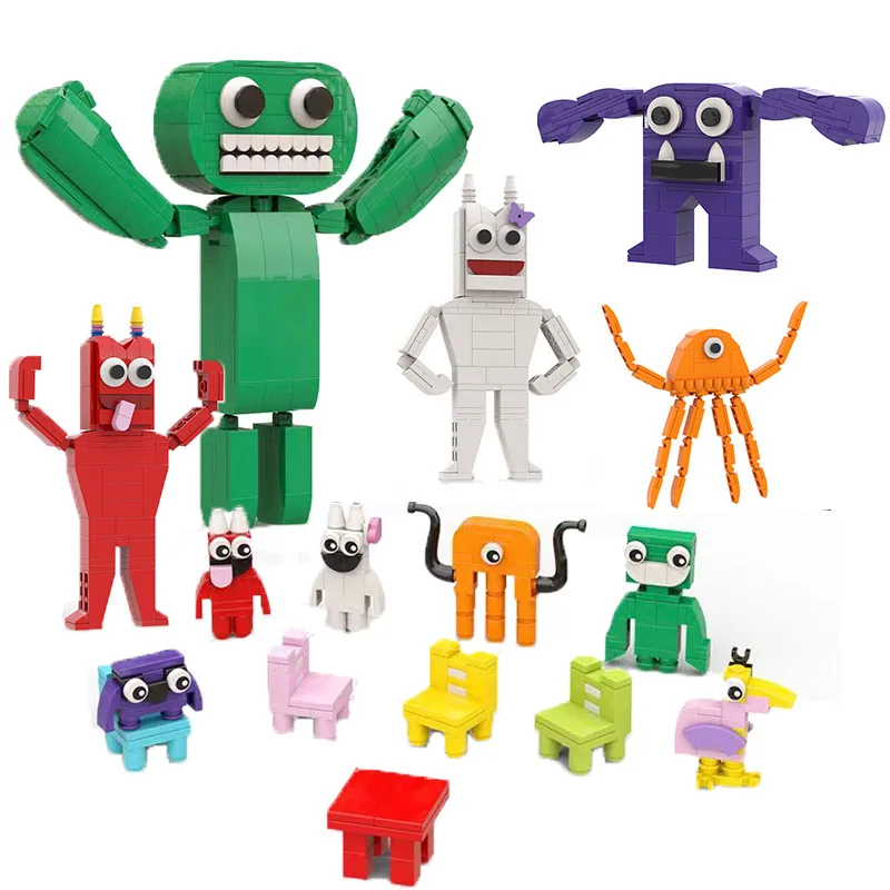 BanBan canavar Monster yapı taşları bahçe oyunu Anime Lego ile uyumlu ...