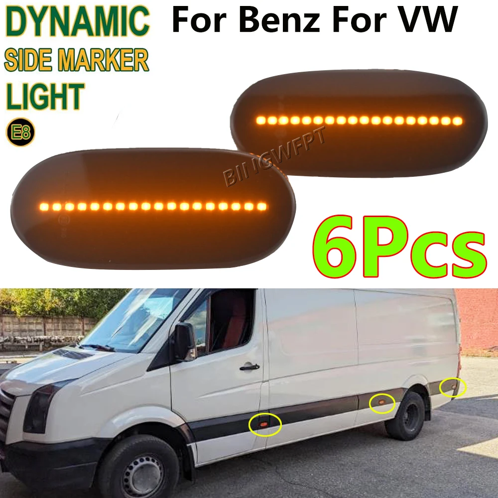 6X-LED-Side-Marker-Lights-Side-Repeater-Turn-Signal-Indicator-Lamp-For ...