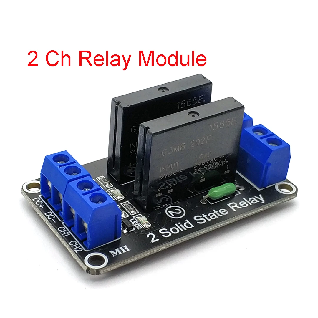 2-Channel-5V-12V-24V-DC-Relay-Module-Solid-State-Low-Level-SSR-AVR-DSP ...