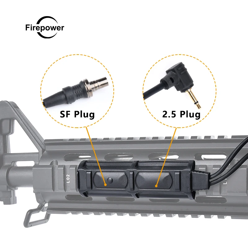 Tactical Remote Dual Switch Surefire M600 M300 Peq 15 Sf 2.5mm Plug ...