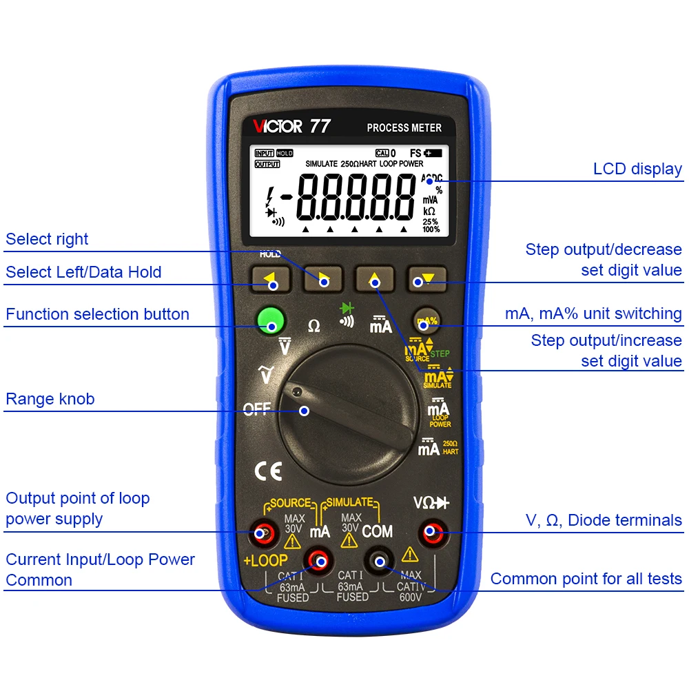 TH77 Process Signal Source Output Calibrator Meter Digital, 55% OFF