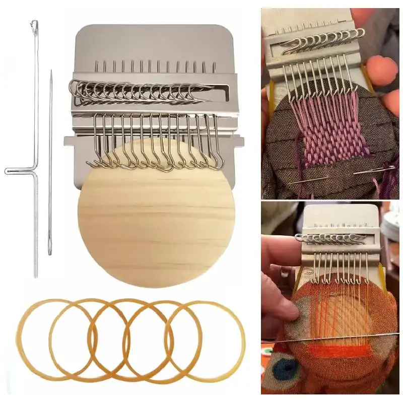 12/14/28 Hooks Small Weaving Loom, Wooden Speedweve Darning Loom Type ...