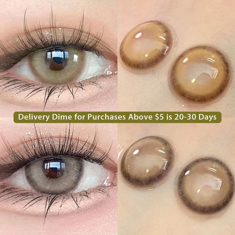 YIMEIXI-2pcs-Brown-Contact-Lenses-for-Eyes-Prescription-High-Quality ...