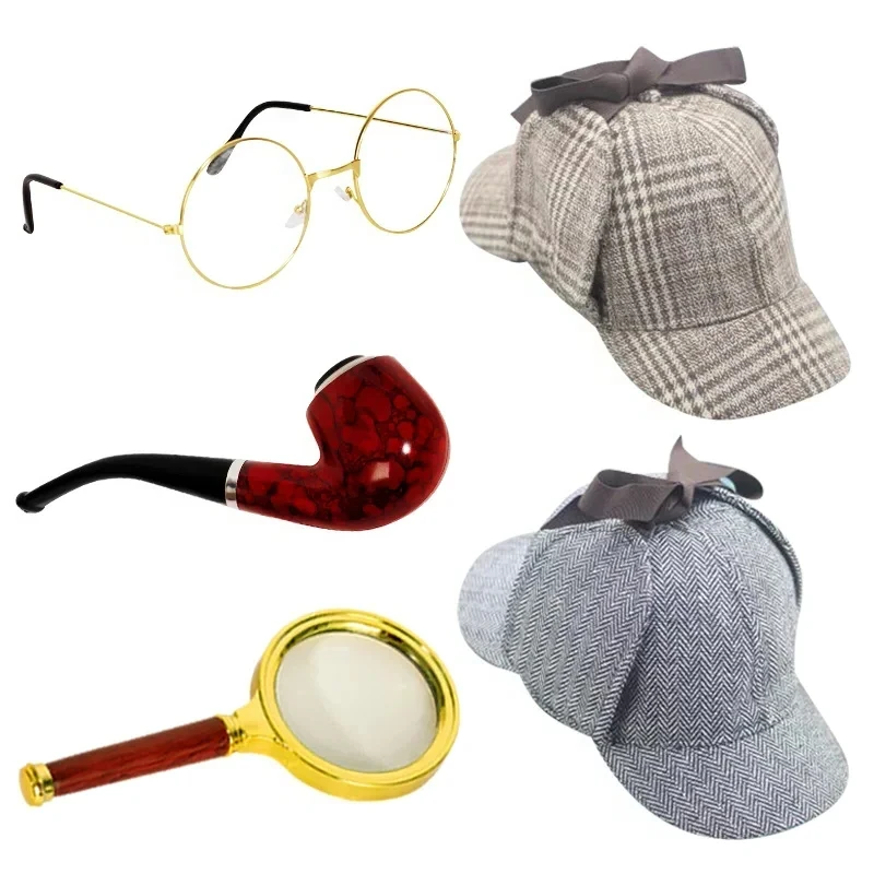 Holmes-Pipe-Props-Halloween-Stage-Performance-Props-Detective-Hat ...