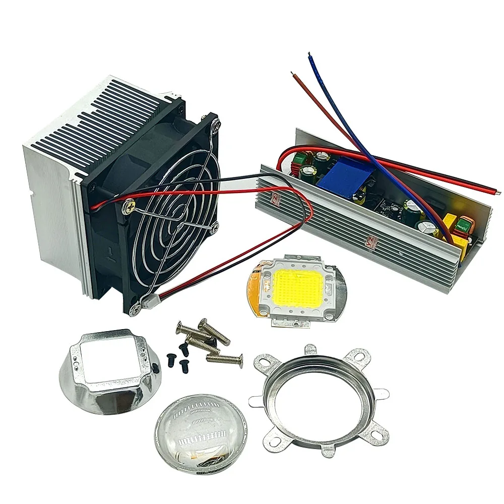 100Watt-High-Power-White-LED-Chip-100W-Heatsink-Cooler-100W-LED-Driver ...