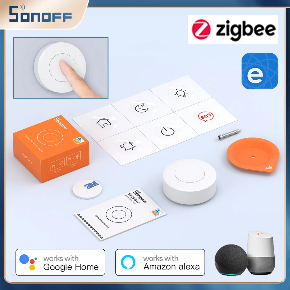 SONOFF-SNZB-01P-Zigbee-Wireless-Switch-Smart-Scene-Button-Support-Home ...