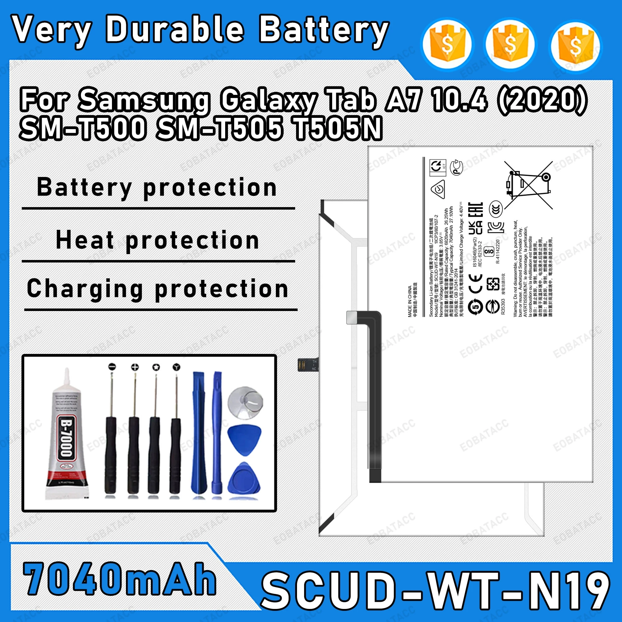 New High Quanlity SCUD-WT-N19 Battery For Samsung Galaxy Tab A7 10.4 ...