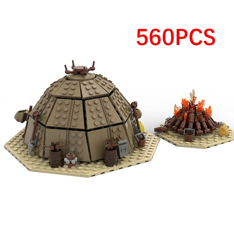 MOC-97196-Classic-Film-Accessories-Tatooine-Desert-Village-Building ...