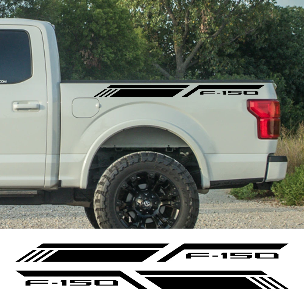 For-Ford-F150-Raptor-Lariat-Limited-Pickup-Bed-Side-Sticker-Car-Stripes ...