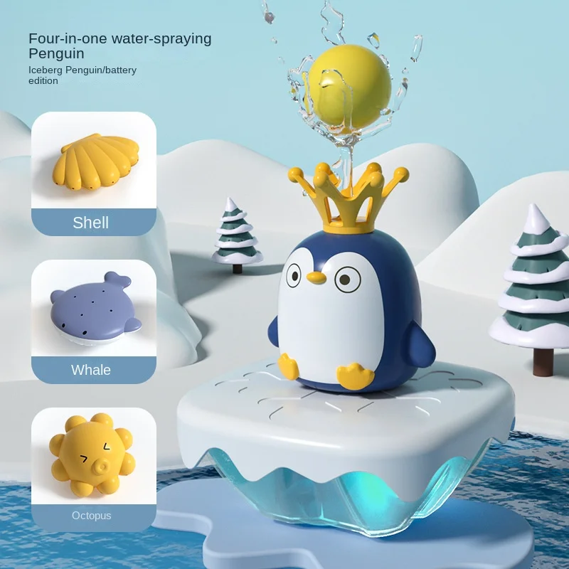 Baby-Bath-Toys-Automatically-Spray-Water-Penguin-Bathtub-Toys-for ...