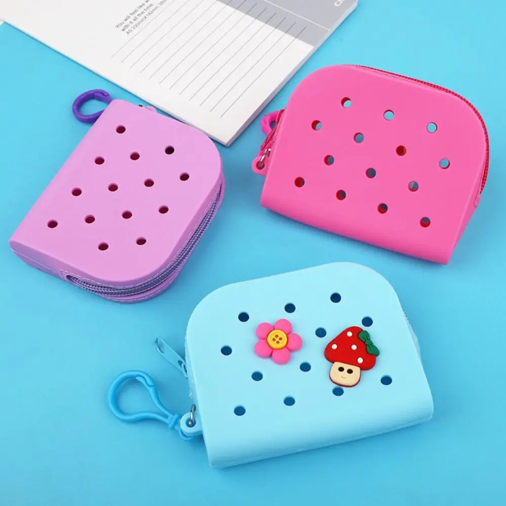 Soft-Silicone-Mini-Holes-Wallet-Zipper-Coin-Purses-Card-Holder-Money ...