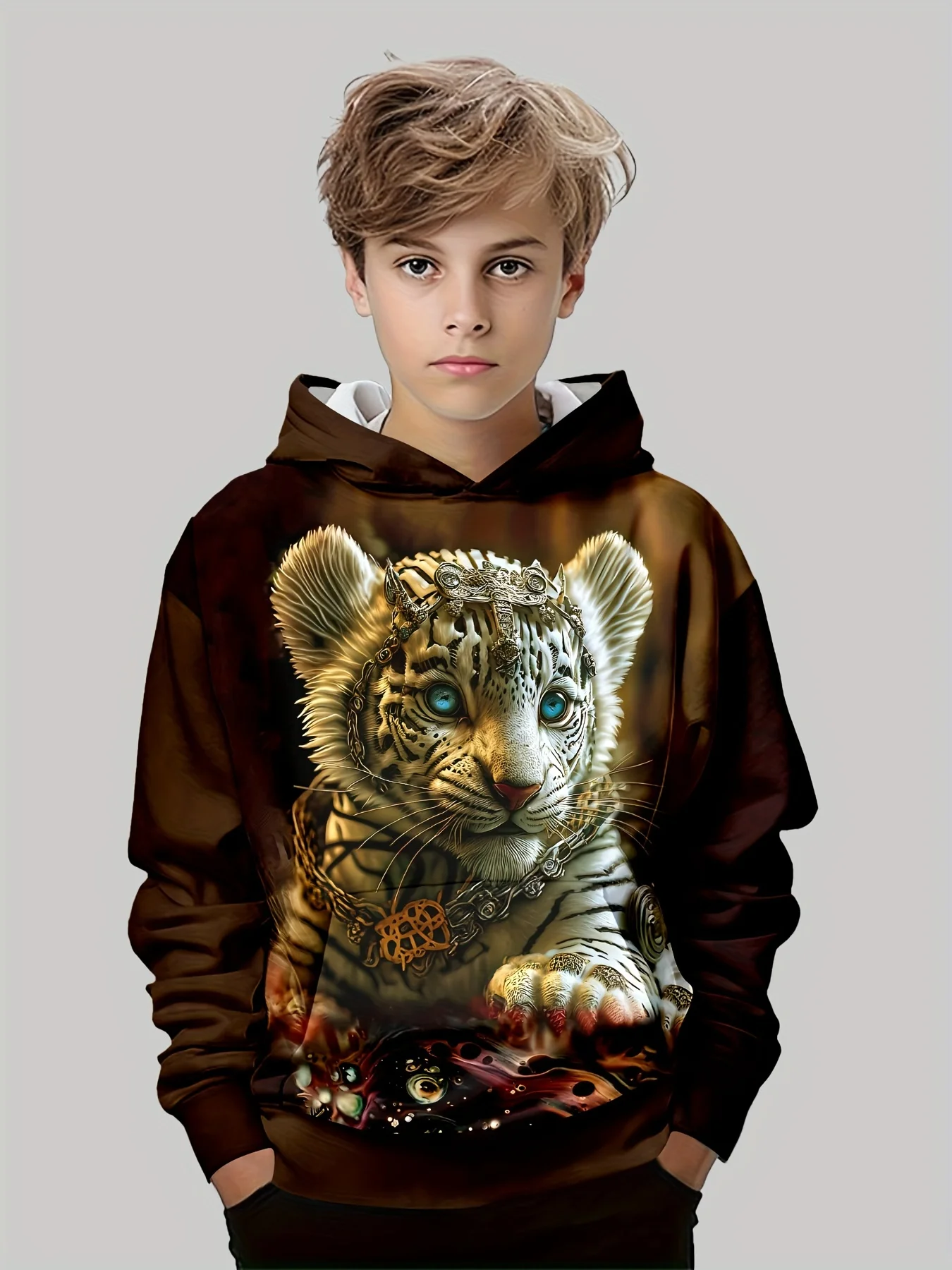 Tiger-Pattern-Hoodies-Comfortable-Streetwear-Vintage-Daily-Harajuku ...