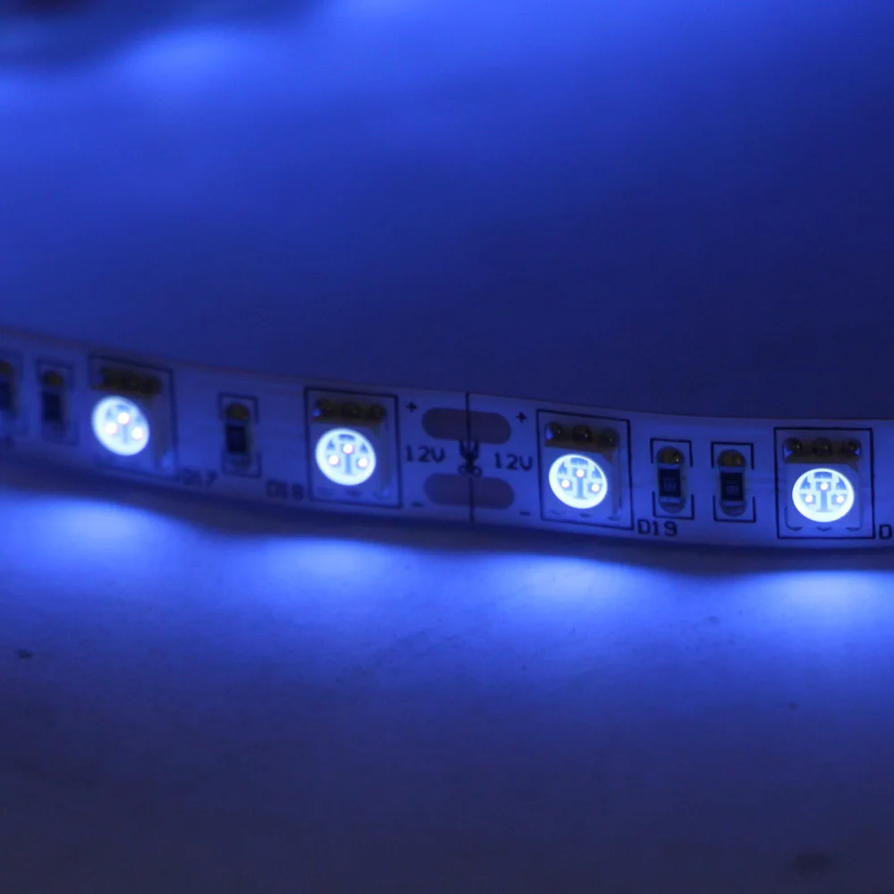 12V-UV-Ultraviolet-365nm-395-405nm-Flexible-led-strip-light-5050-SMD ...