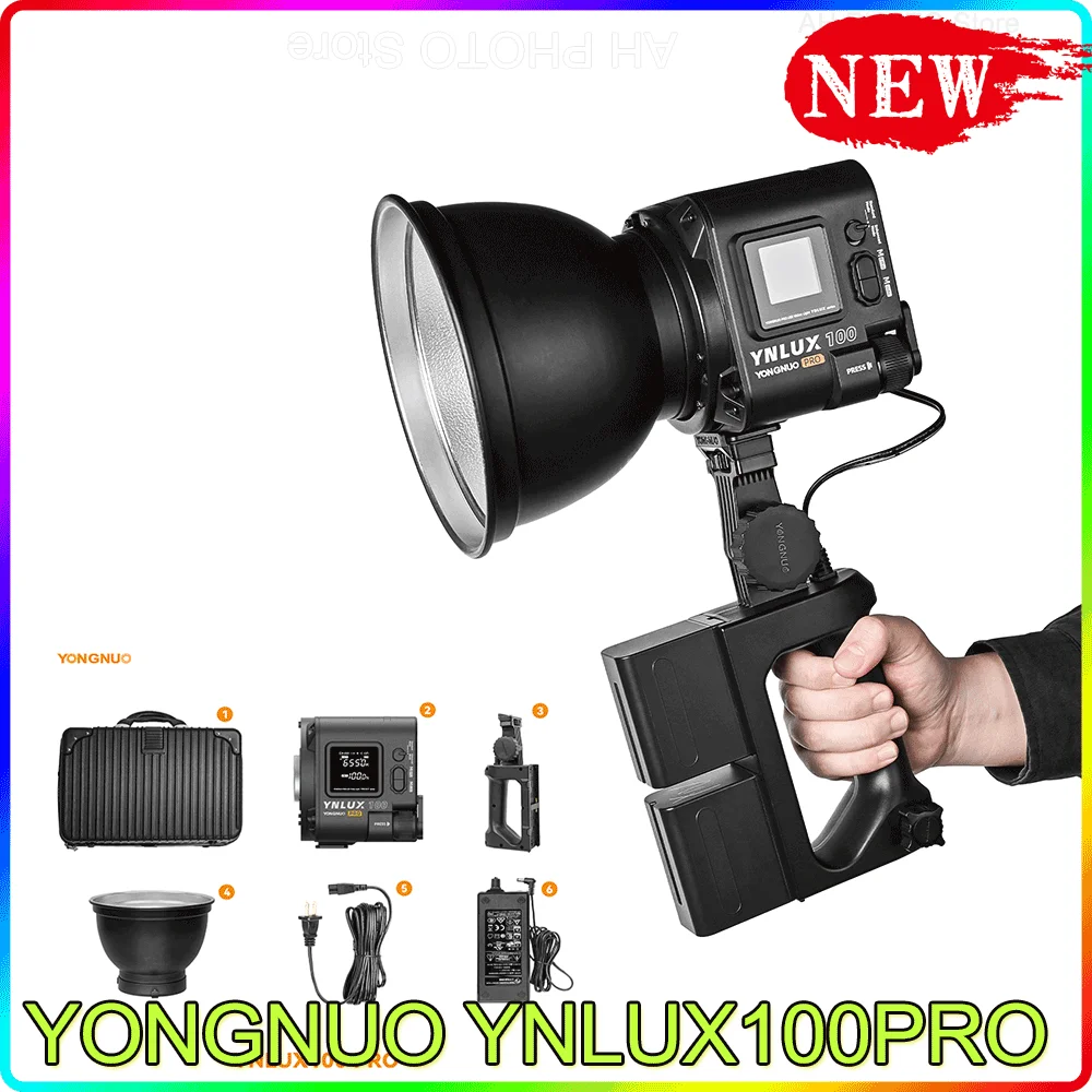 YONGNUO-YNLUX100PRO-120W-2700K-6500K-Bowens-Mount-Handheld-Outdoor-LED ...