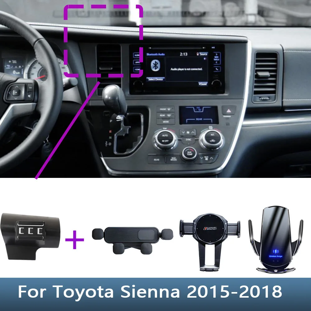 For-Toyota-Sinenna-2015-2016-2017-2018-Car-Phone-Holder-Special-Fixed ...