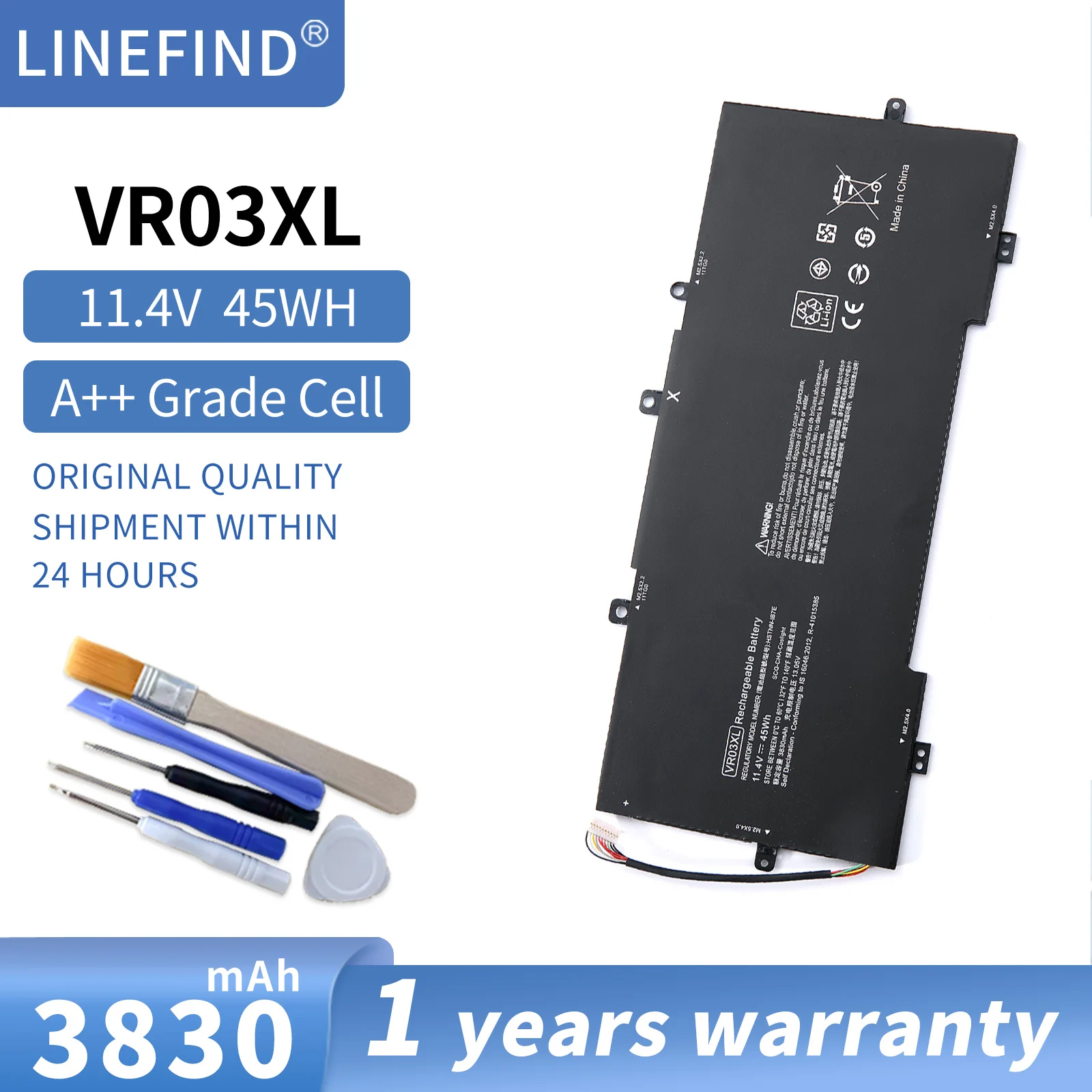 VR03XL 45Wh 11,4 V nueva batería genuina del ordenador portátil para HP ...