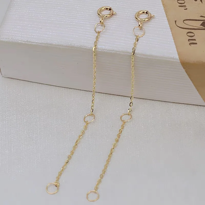 DIY-G18K-Gold-Extension-Chain-Necklace-Extension-AU750-Gold-Spring ...