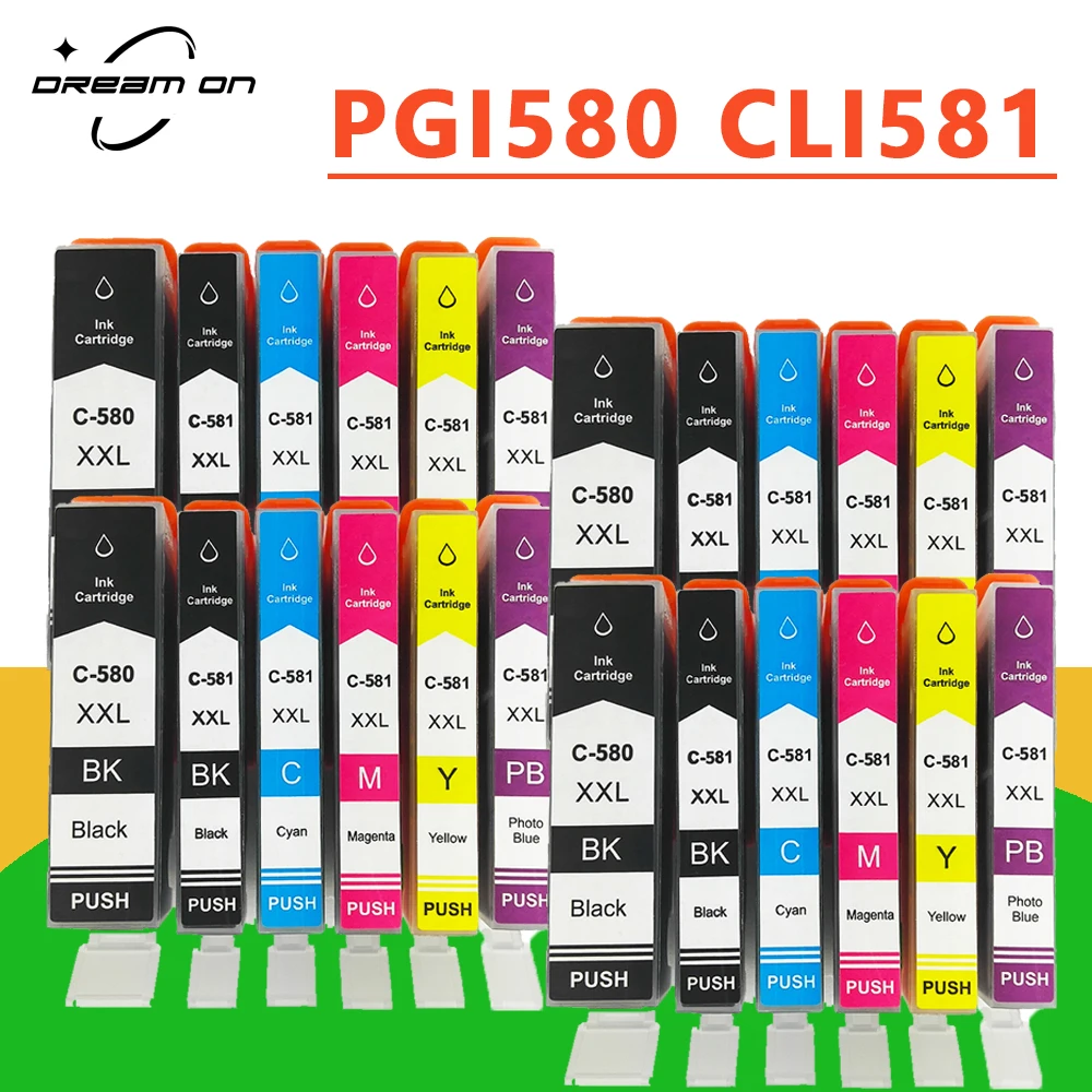 6Color-PGI580-Compatible-for-PGI-580-CLI-581-ink-cartridge-For-canon ...