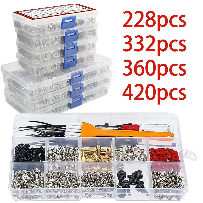 228/332pcs/360pcs/362pcs/420pcs Desktop Computer Case Screw Set for ...