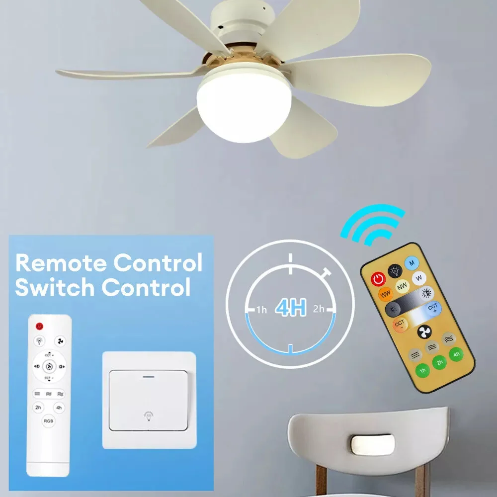 E27-Base-30W-LED-Bulb-Light-Ceiling-Fan-Air-Cooler-Remote-Control ...