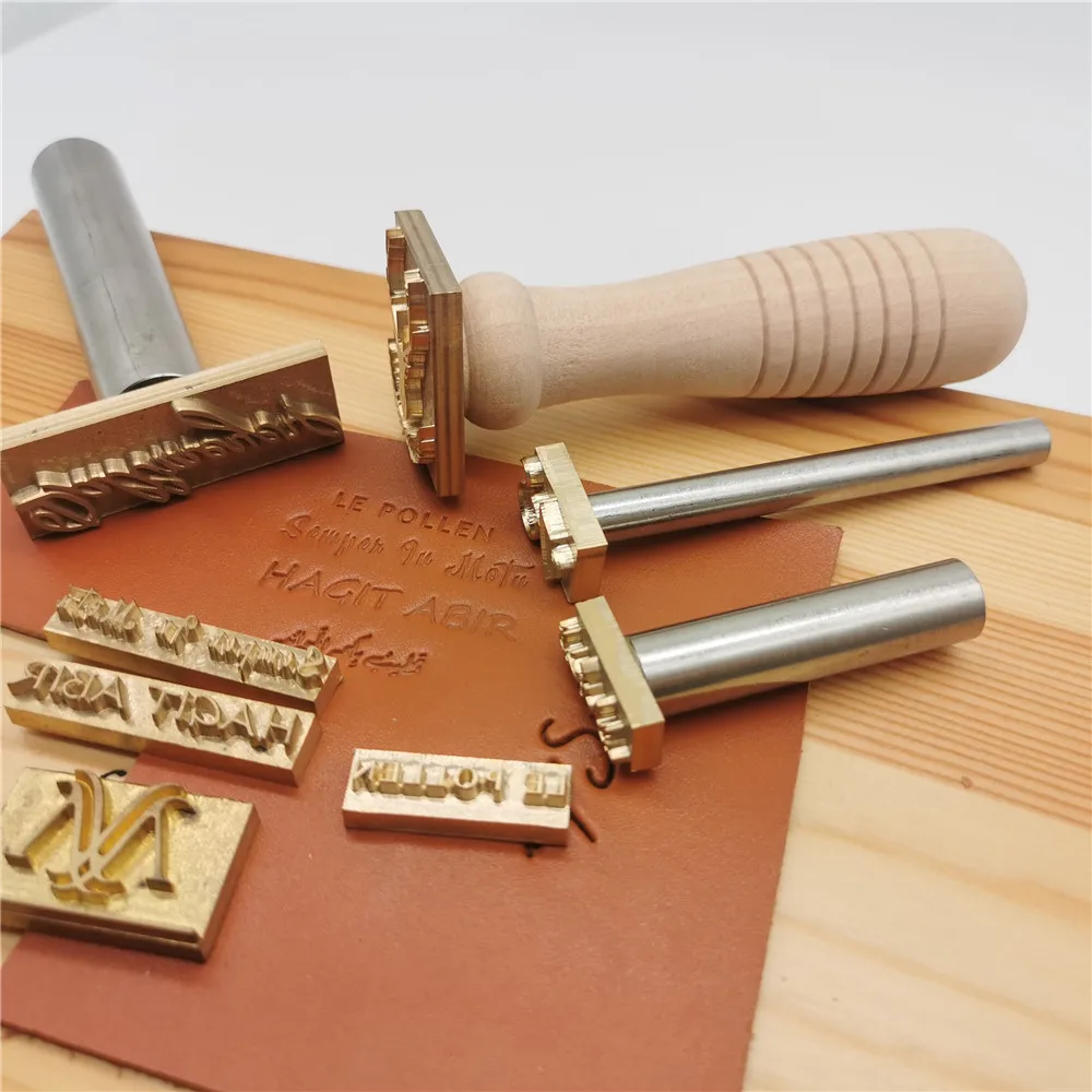 Leather-Stamp-Stick-Custom-LOGO-Cold-Pressing-Handle-Brass-Mold-Beating ...
