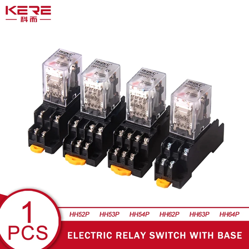 KERE Intermediate Relay AC DC Miniature Control Small Socket Base ...