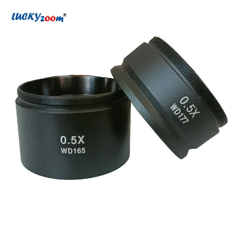 48MM-Metal-0-5X-Microscope-Barlow-Len-165-177MM-Optical-Objective-Glass ...