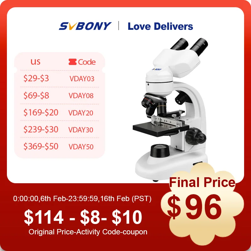 SVBONY-SV605-Optical-Electron-Binocular-Microscope-Children-Science ...