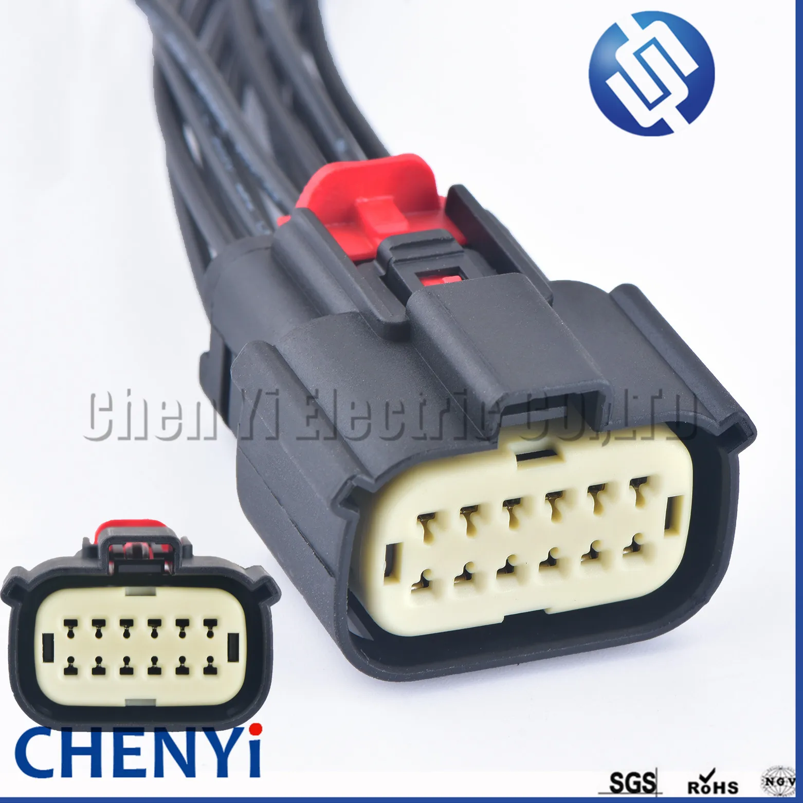 Enchufe de Faro de coche, conector hembra de 12 pines para Ford Focus ...