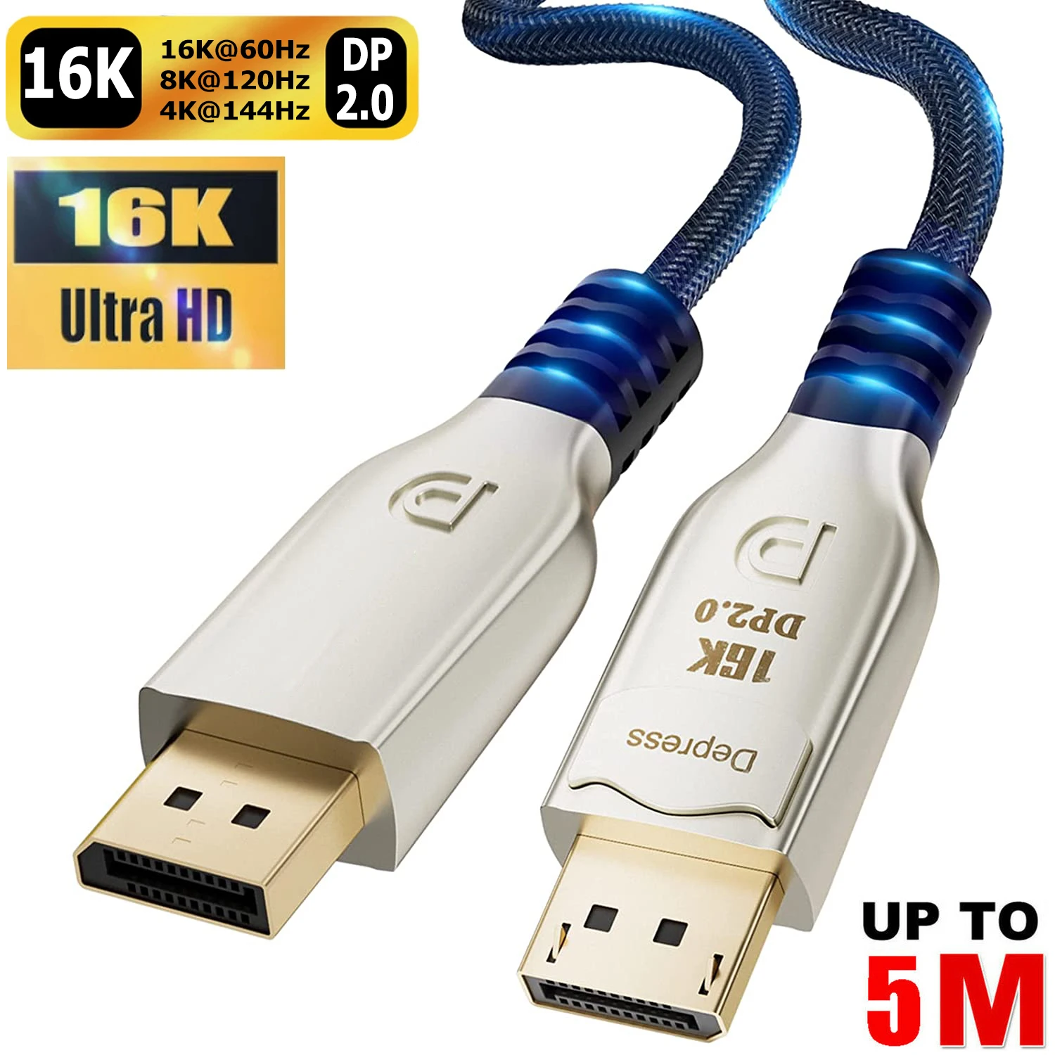 DisplayPort-2-0-Cable-DP-HDR-High-Speed-Converter-DisplayPort-Male-to ...