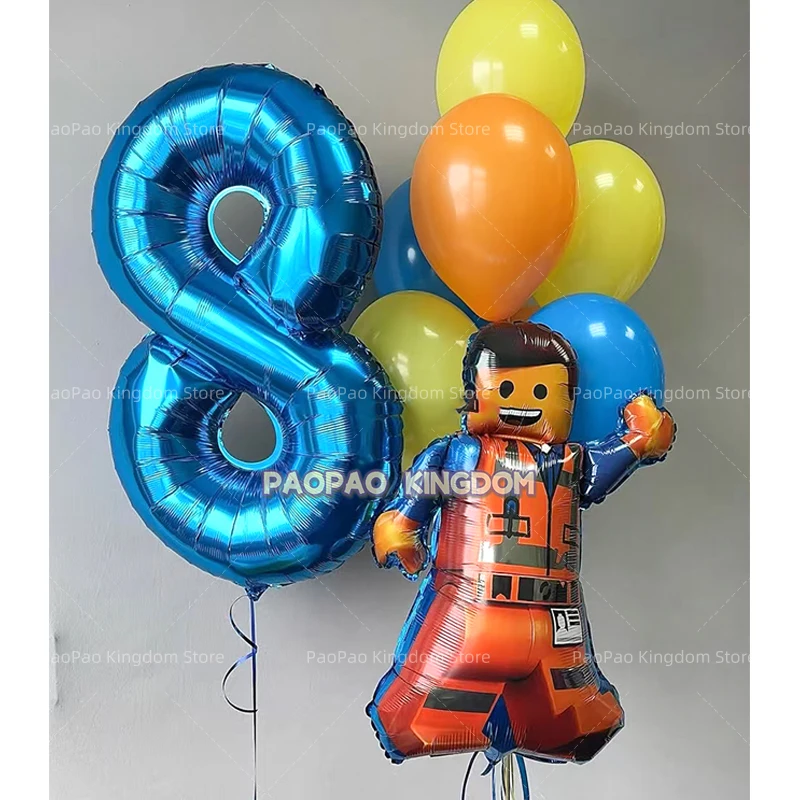 Building Block Party Balloon Colorful Latex Balloon Baby Shower Blocks ...