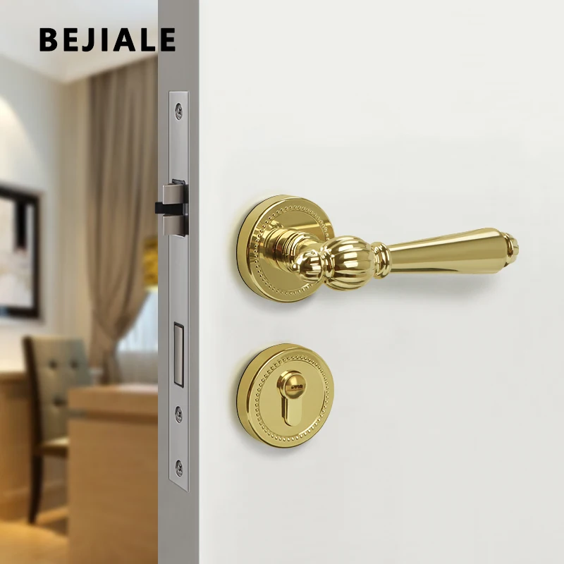 BEJIALE-Bedroom-Door-Lock-American-Interior-Golden-Door-Lock-Retro ...