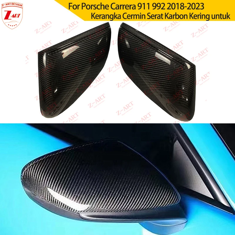 Z ART Dry Carbon Fiber Mirror Housing For Porsche 992 911 2019 2022 ...